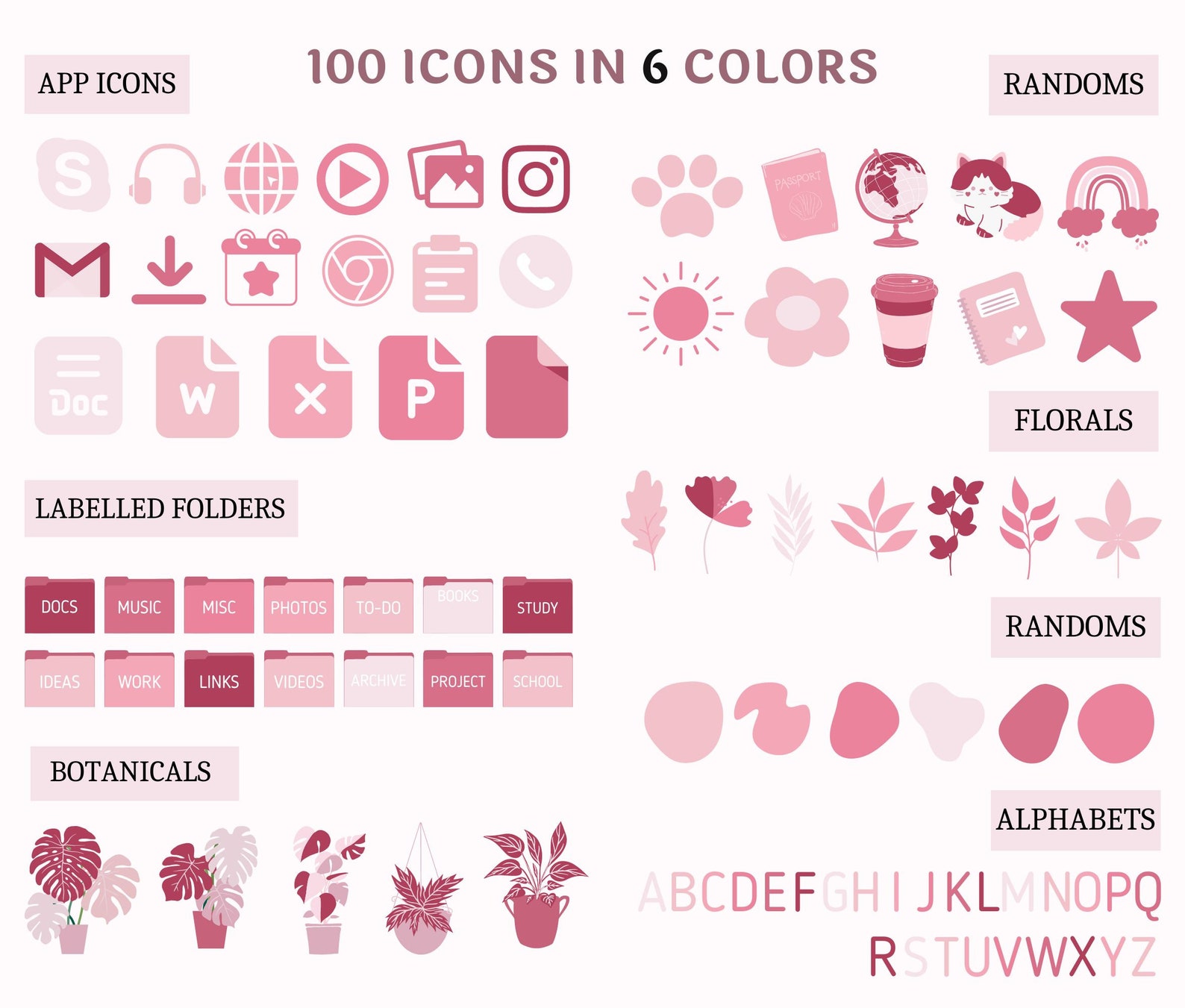 600 Pink Folder Icons for Mac, Windows | Free Pink Desktop Organizer ...