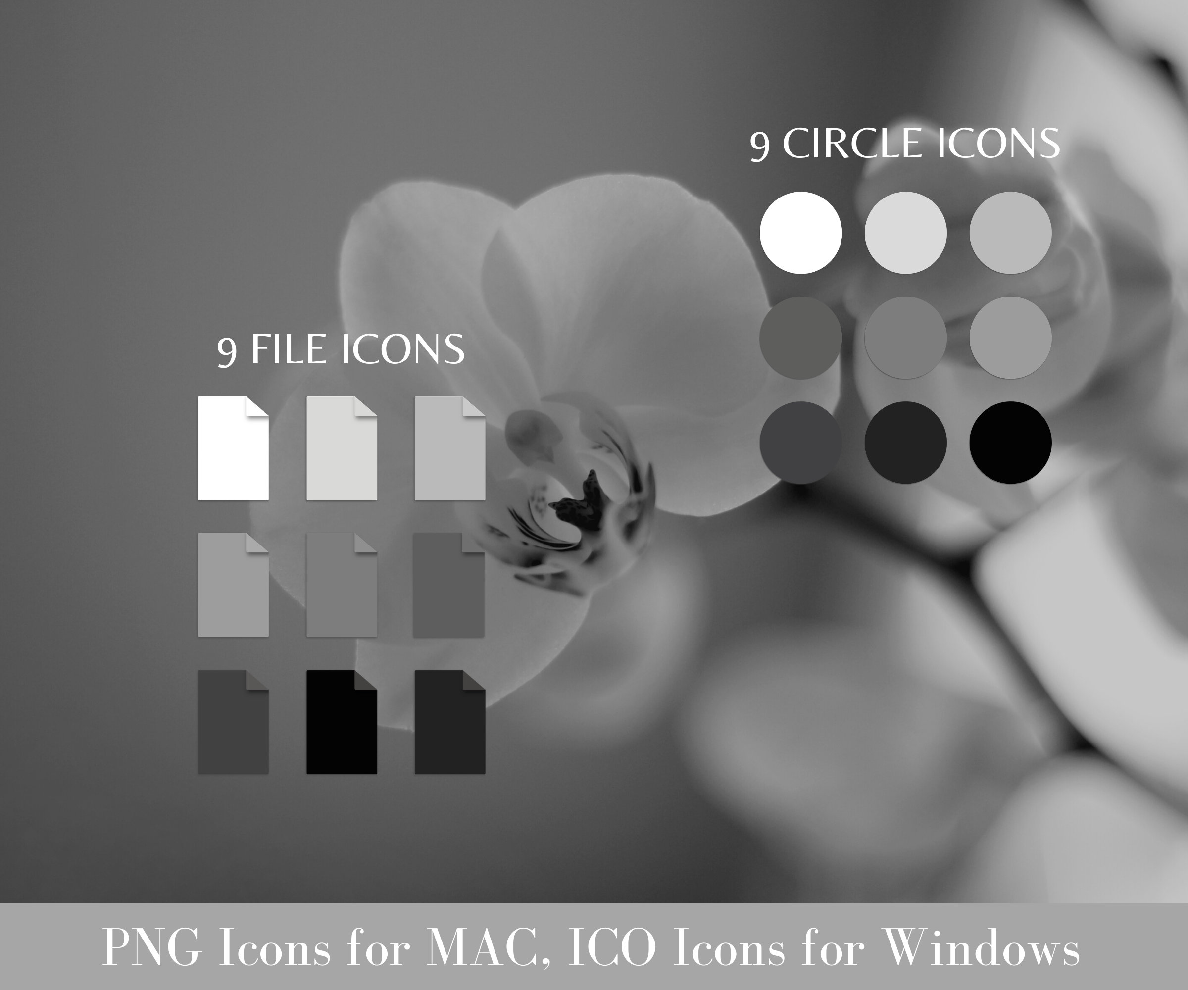27 Black N White Desktop Folder Icons for MACBOOK and WINDOWS - Etsy