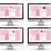 PINK Aesthetic Desktop Organizer With 2025 Calendar and 600 Desktop ...