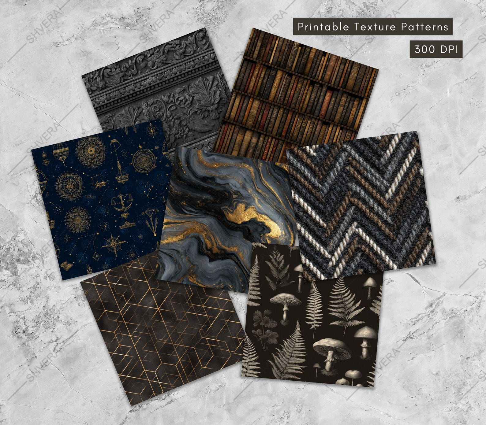 30 Seamless Dark Academia Digital Paper Bundle, Vintage Junk Journal ...
