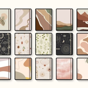 175 Boho Notebook Cover BUNDLE, Goodnotes Digital Covers, Cute Boho ...