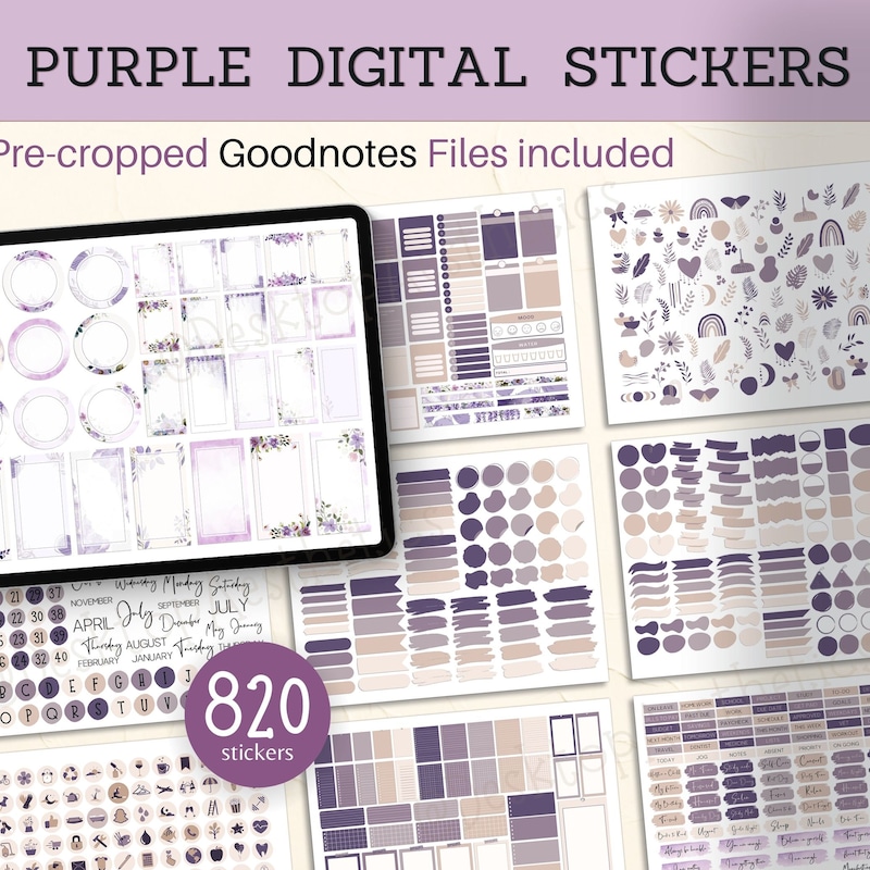Purple Aesthetic Stickers - Etsy