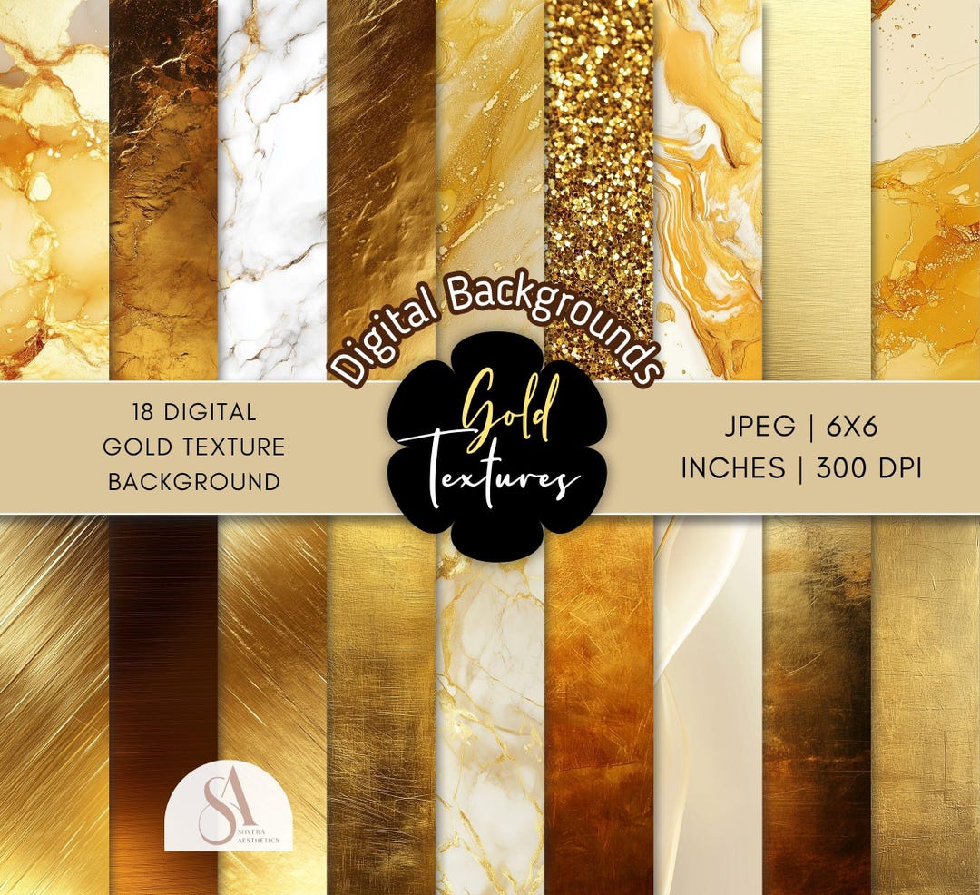 18 Gold Texture Digital Background, Glitter Texture, Printable, Digital ...