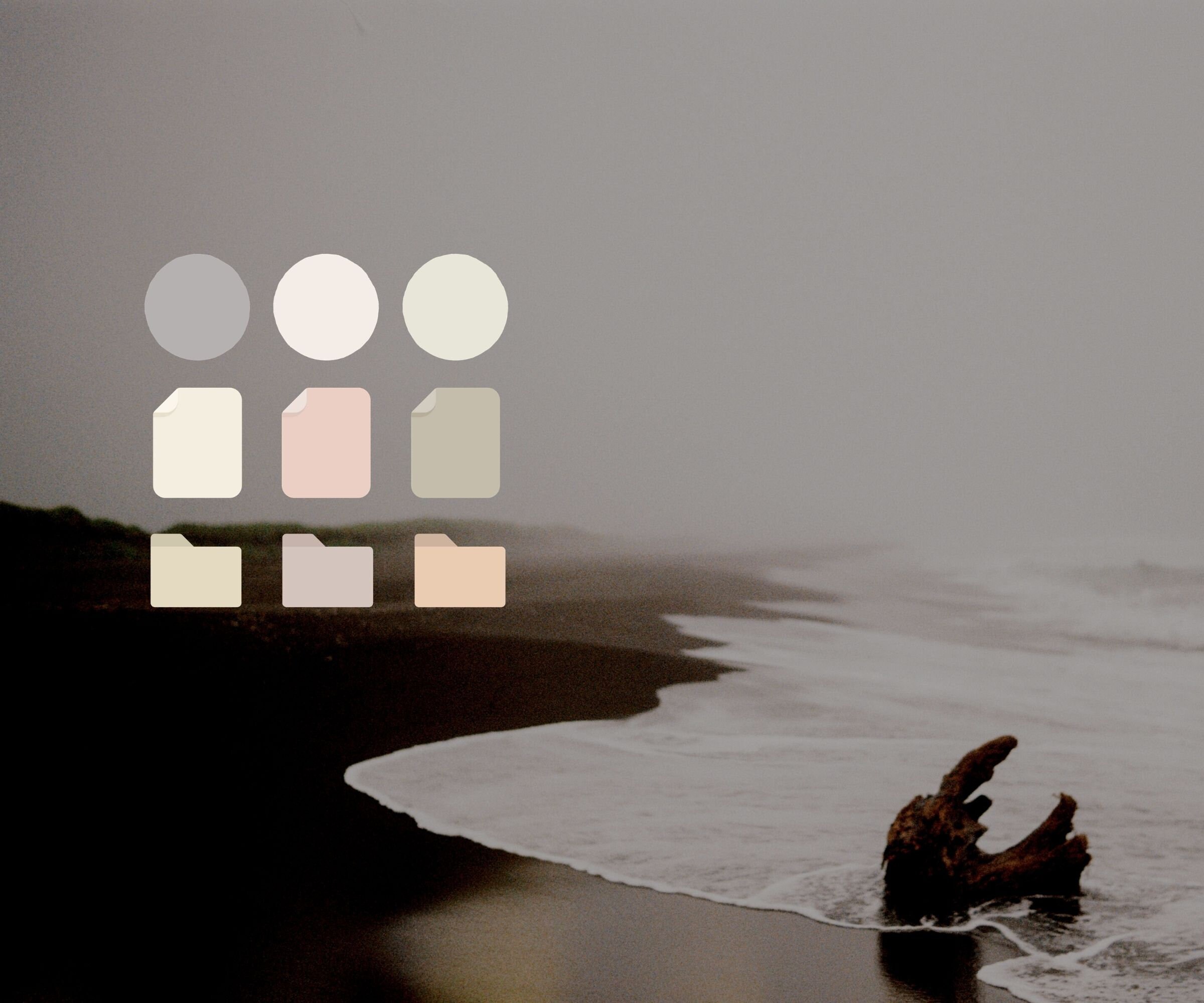 27 Desktop Neutral Icons With Free Wallpaper Organizer for - Etsy