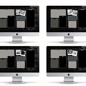 2025 Dark Mode Desktop Organizer With Calendar, 180 Black, Grey ...