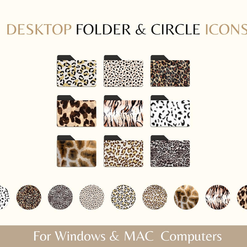 Leopard Desktop Icons - Etsy