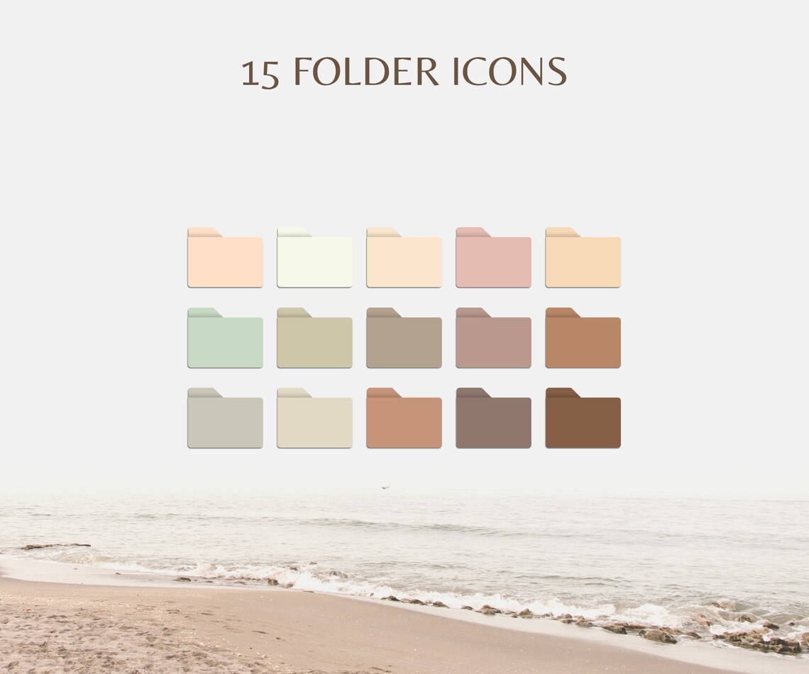 30 Muted Tones Desktop Icons for MacBook and WINDOWS | Circle and ...