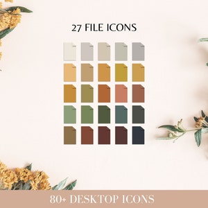 81 Fall Desktop Icons for MacBook and WINDOWS, Autumn Circle, Folder ...