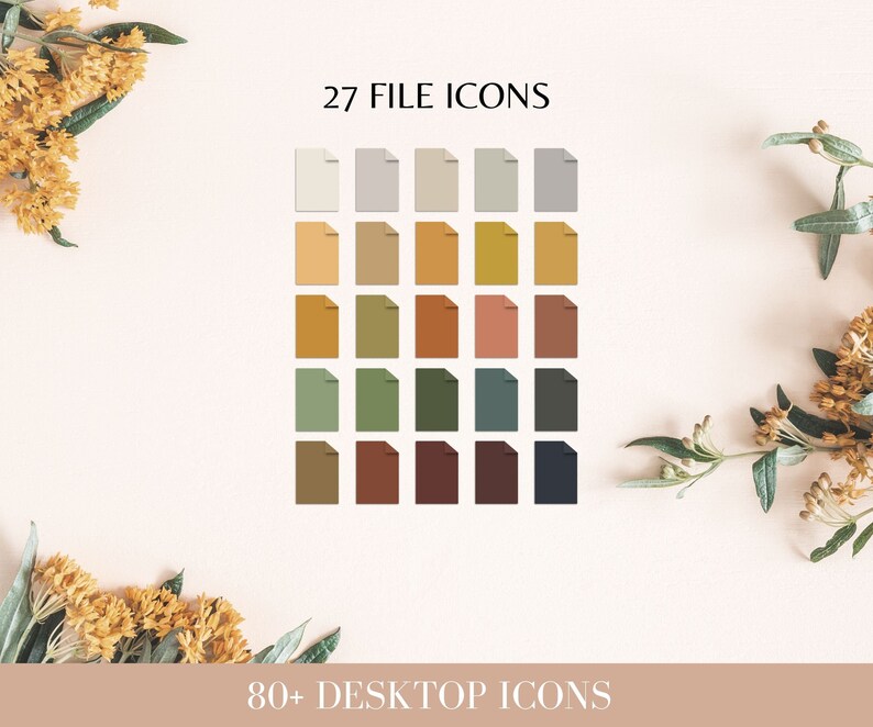 81 Fall Desktop Icons for MACBOOK and WINDOWS Autumn Circle - Etsy