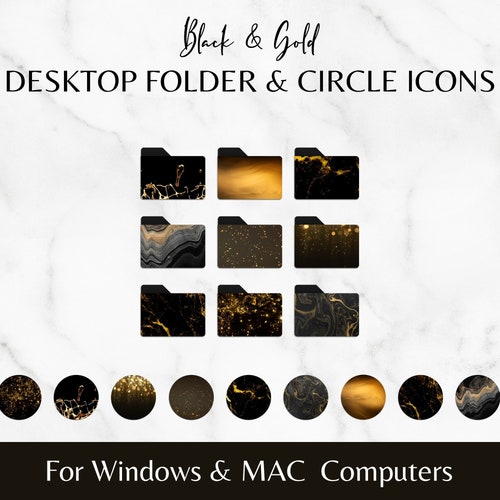Monochrome Desktop Folder Icons for Mac & Windows Greyscale - Etsy