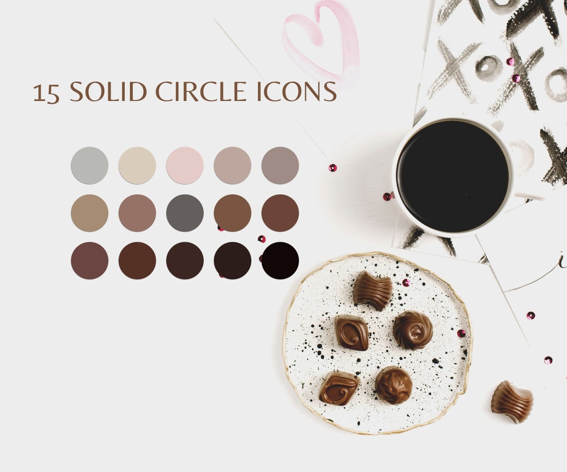 45 Brown Desktop Icons for MACBOOK and WINDOWS Circle - Etsy