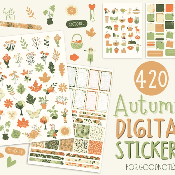 Autumn Stickers - Etsy