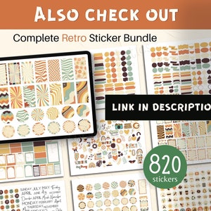 Buy 480 Cute Retro Digital Stickers Pre-cropped Goodnotes Stickers ...