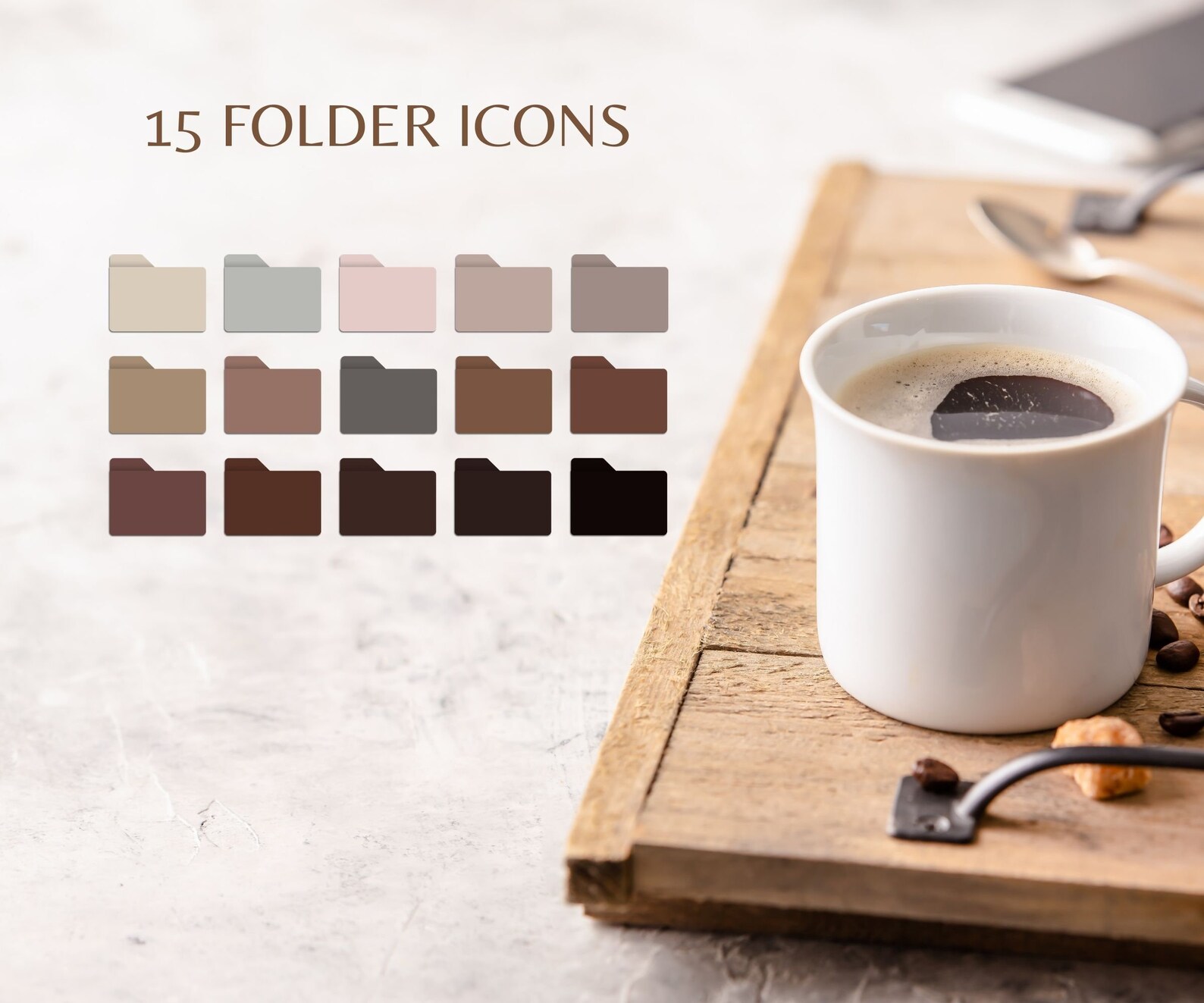 45 Brown Desktop Icons for MACBOOK and WINDOWS Circle | Etsy