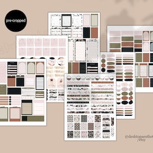 1200 Boho Chic Digital Stickers Bundle for Goodnotes, PNG Stickers, Pre ...