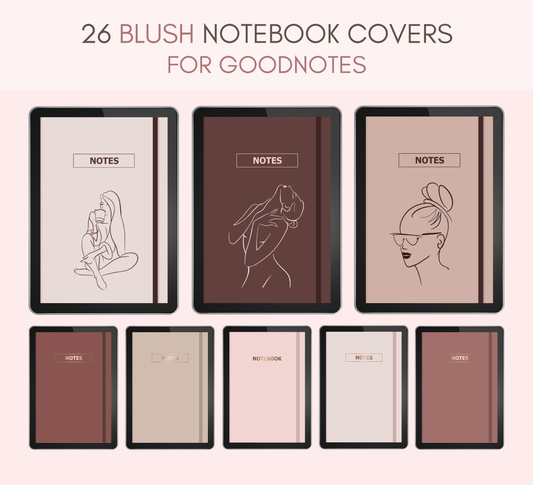 26 Minimalist Blush Notebook Covers for Goodnotes, Notability ...