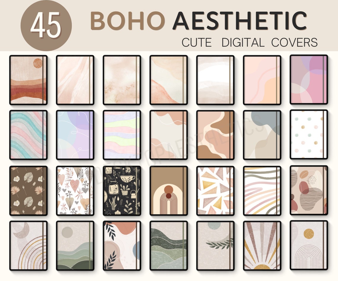 175 Boho Notebook Cover BUNDLE Goodnotes Digital Covers - Etsy