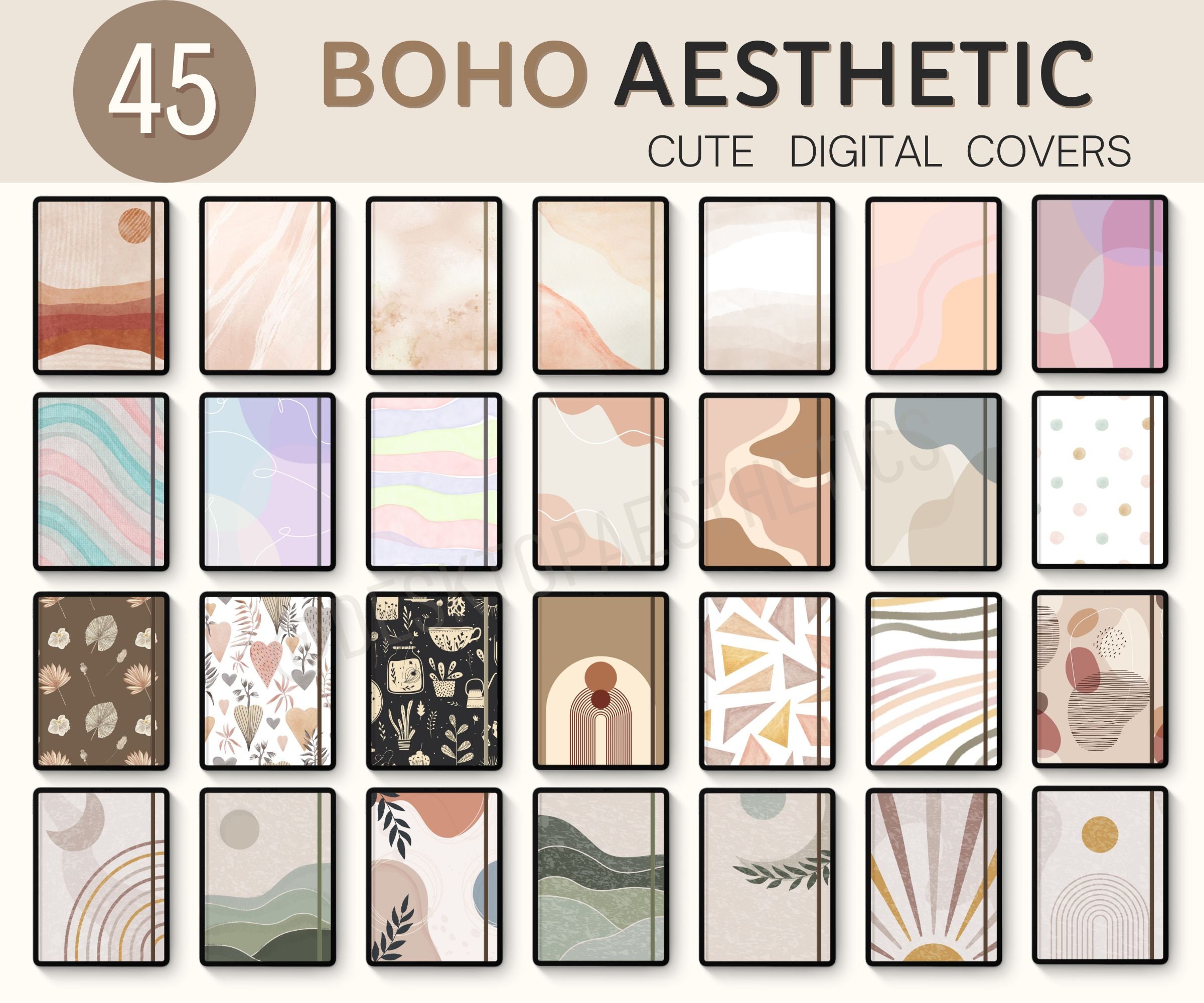 175 Boho Notebook Cover BUNDLE Goodnotes Digital Covers - Etsy