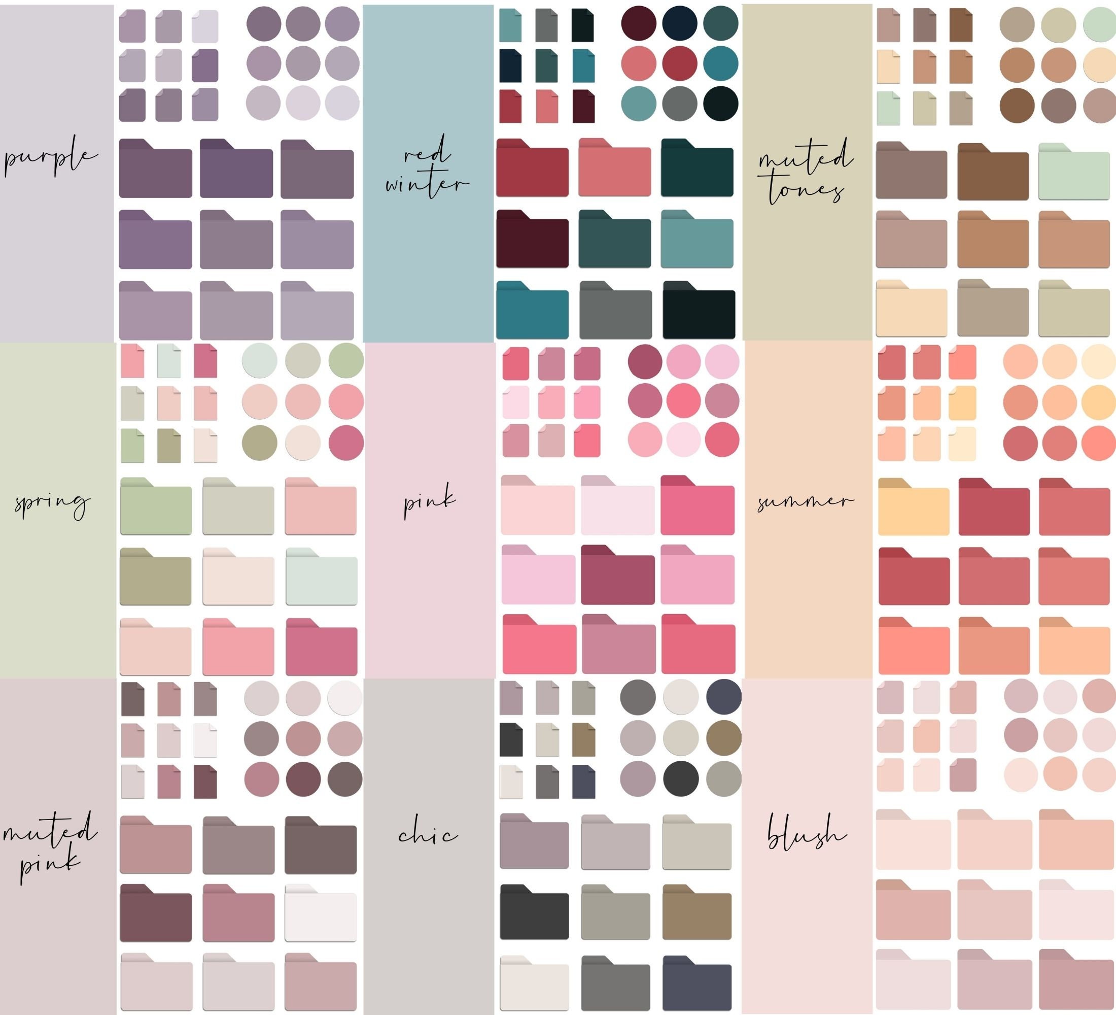 900 BUNDLE Desktop Icons in 24 Color Schemes for MAC & - Etsy