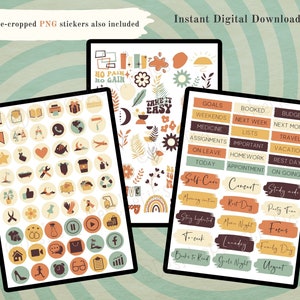 Buy 480 Cute Retro Digital Stickers Pre-cropped Goodnotes Stickers ...