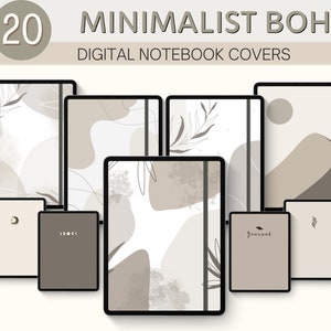 20 Minimalist Boho Digital Notebook Covers | Goodnotes Digital Covers ...