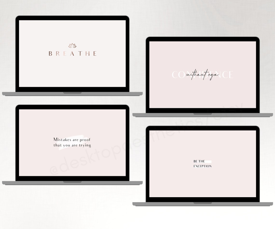 20 MINIMALIST Chic Quotes Desktop Wallpaper BUNDLE Ultra HD - Etsy