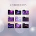 27 Purple Galaxy Desktop Icons for MacBook and WINDOWS, Circle, Folder ...