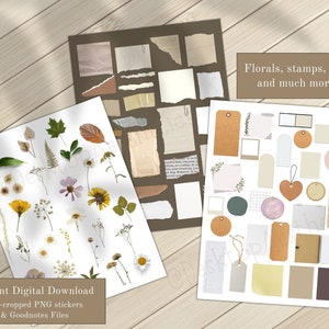 Buy 180 Digital Journal Stickers | Pre-cropped Goodnotes Stickers ...