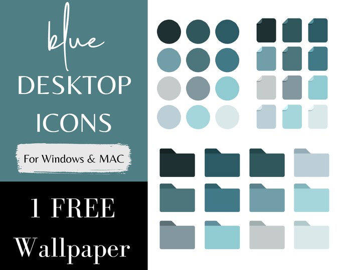 Desktop Icons, Mac Folder Icons, Navy Blue Wallpaper Desktop Organizer ...
