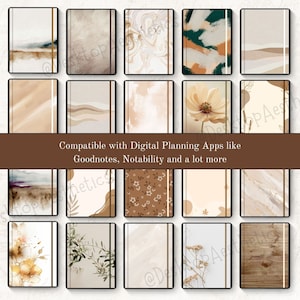Buy 32 Neutral Goodnotes Covers, Digital Notebook Covers, Boho ...