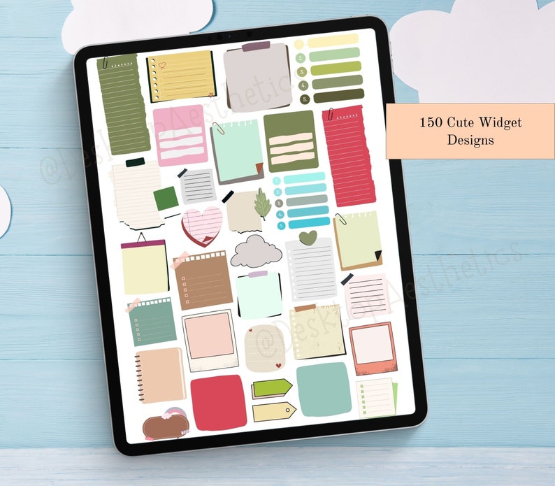 150 Kawaii Digital Sticky Notes Bundle | Goodnotes | Noteshelf ...