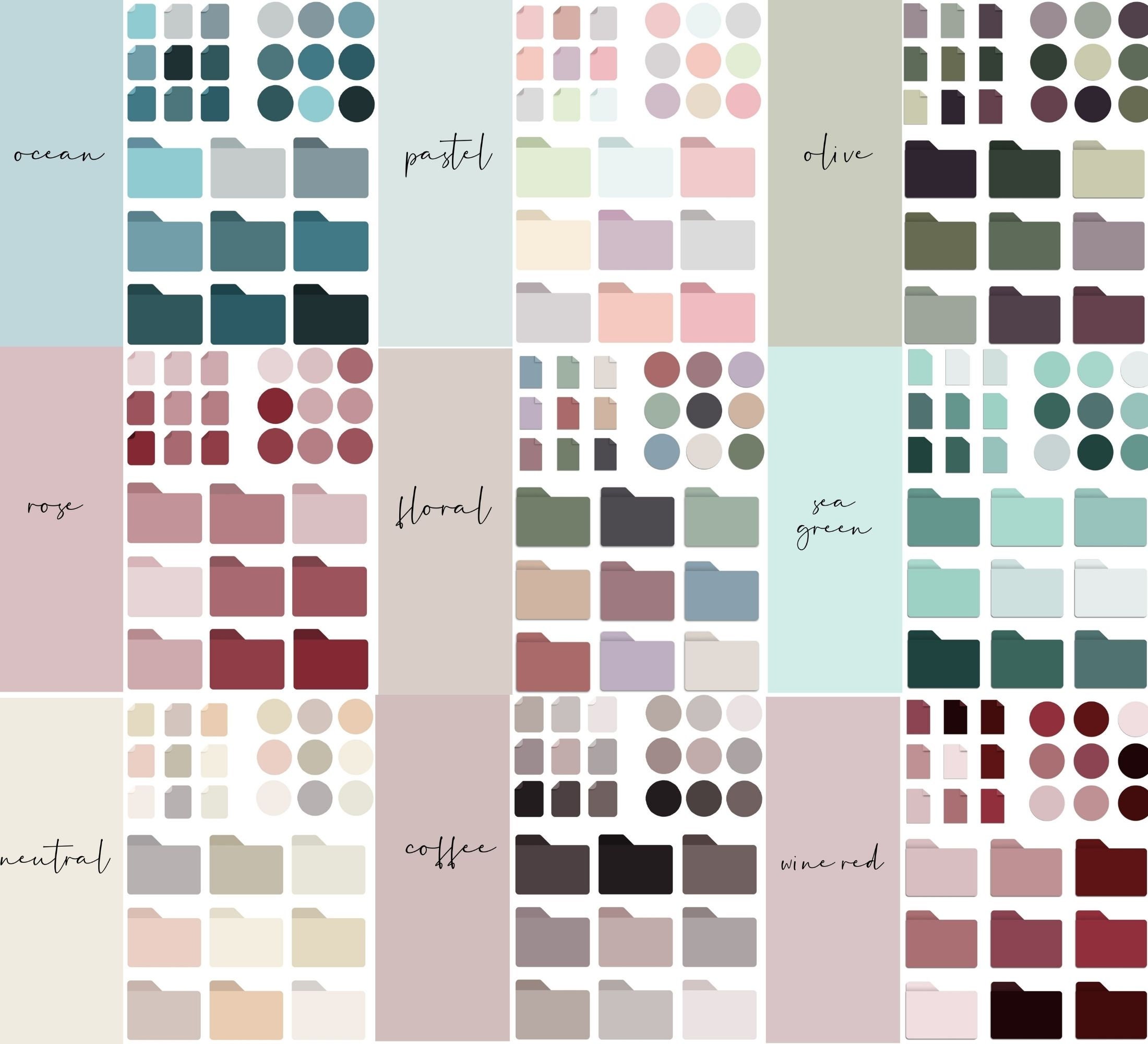 900 BUNDLE Desktop Icons in 24 Color Schemes for MAC & - Etsy