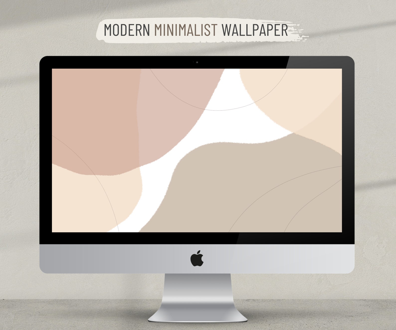 Modern Minimalist Wallpaper HD Abstract Wallpaper Neutral - Etsy