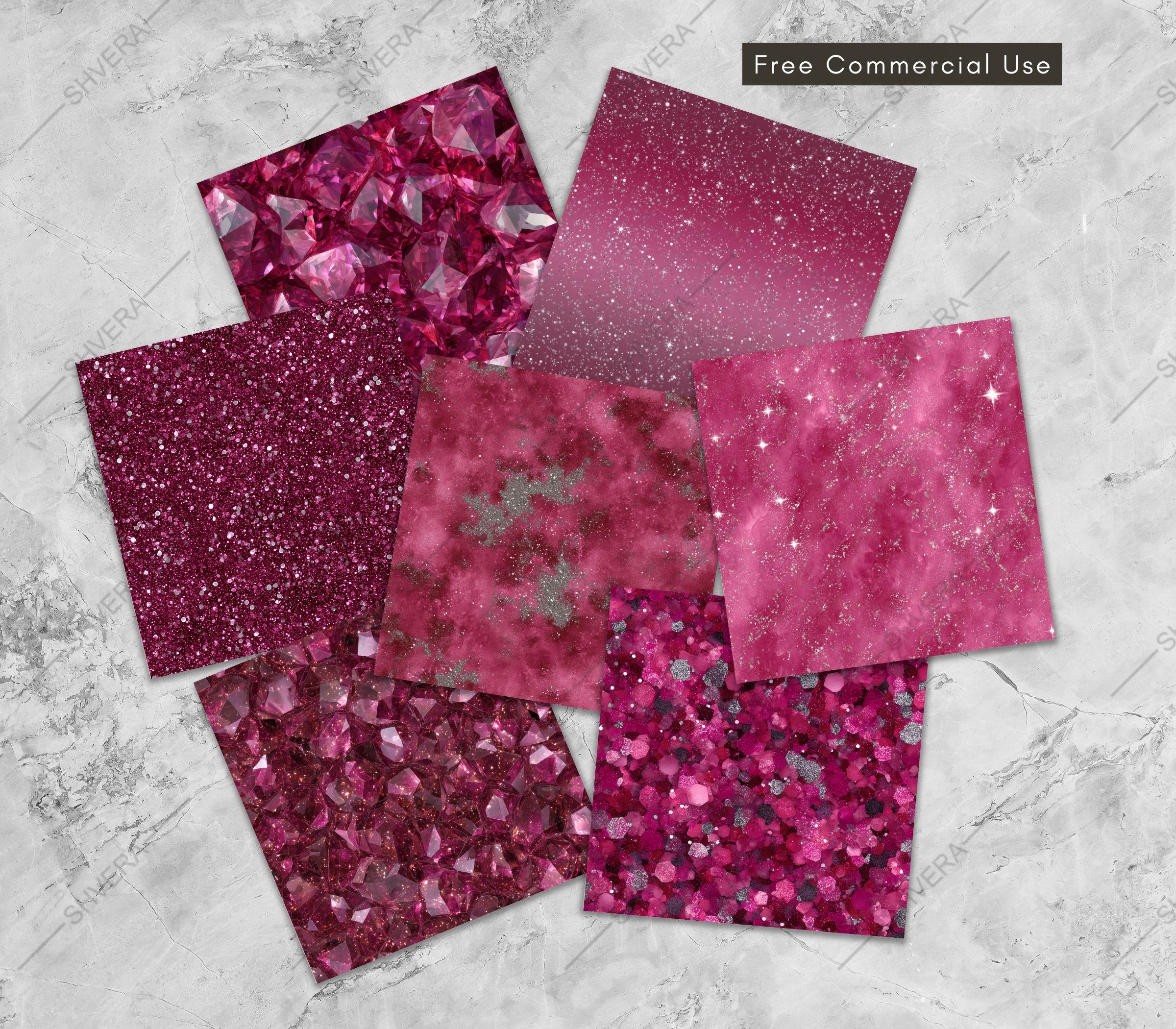 30 Seamless Pink Glitter Digital Paper Bundle, Blush Pink Marble ...