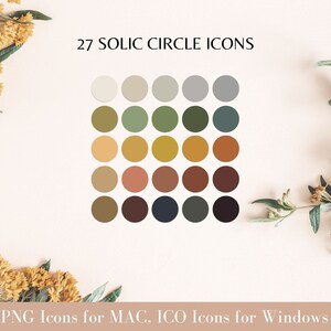 81 Fall Desktop Icons for MacBook and WINDOWS, Autumn Circle, Folder ...
