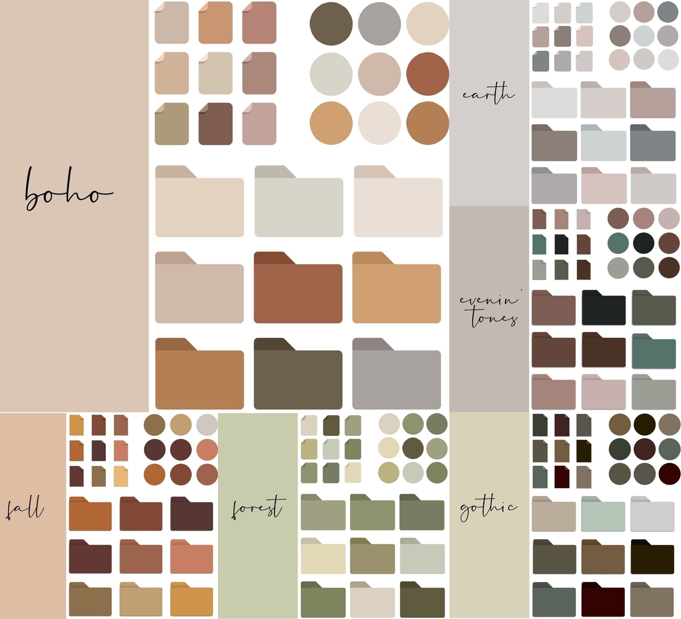 900 BUNDLE Desktop Icons in 24 Color Schemes for MAC & - Etsy