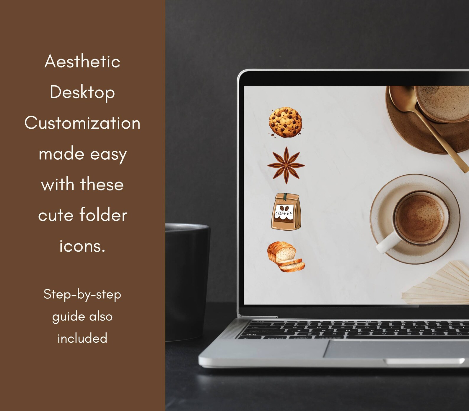 23 Cute Coffee Folder Icons for MAC and WINDOWS Desktop Customization ...