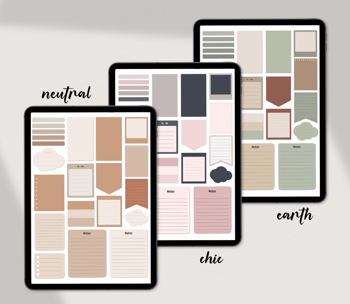 320 Goodnotes Sticky Notes Digital Widgets for Notebook | Etsy