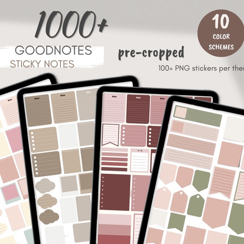 380 Goodnotes Sticky Notes PNG Digital Goodnotes Stickers - Etsy