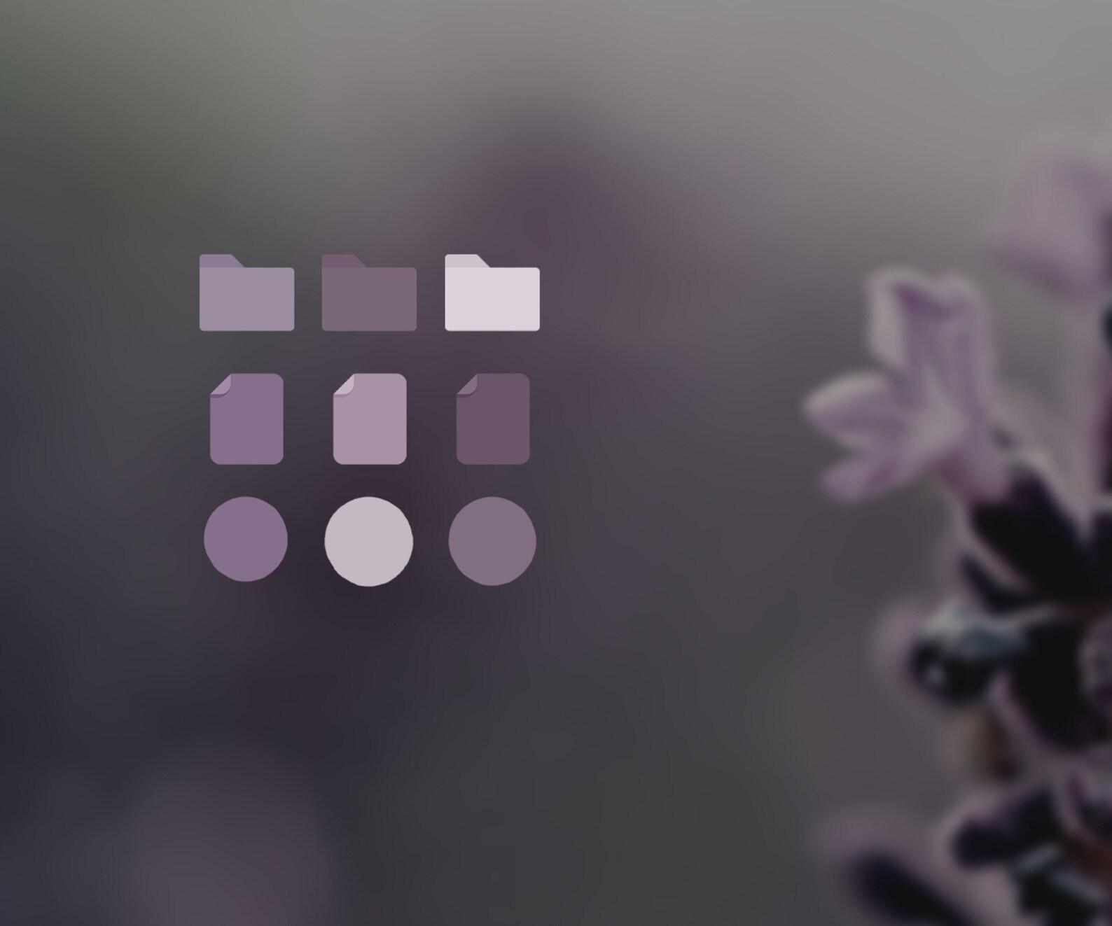 45 Desktop Purple Icons with Free Wallpaper Organizer for | Etsy