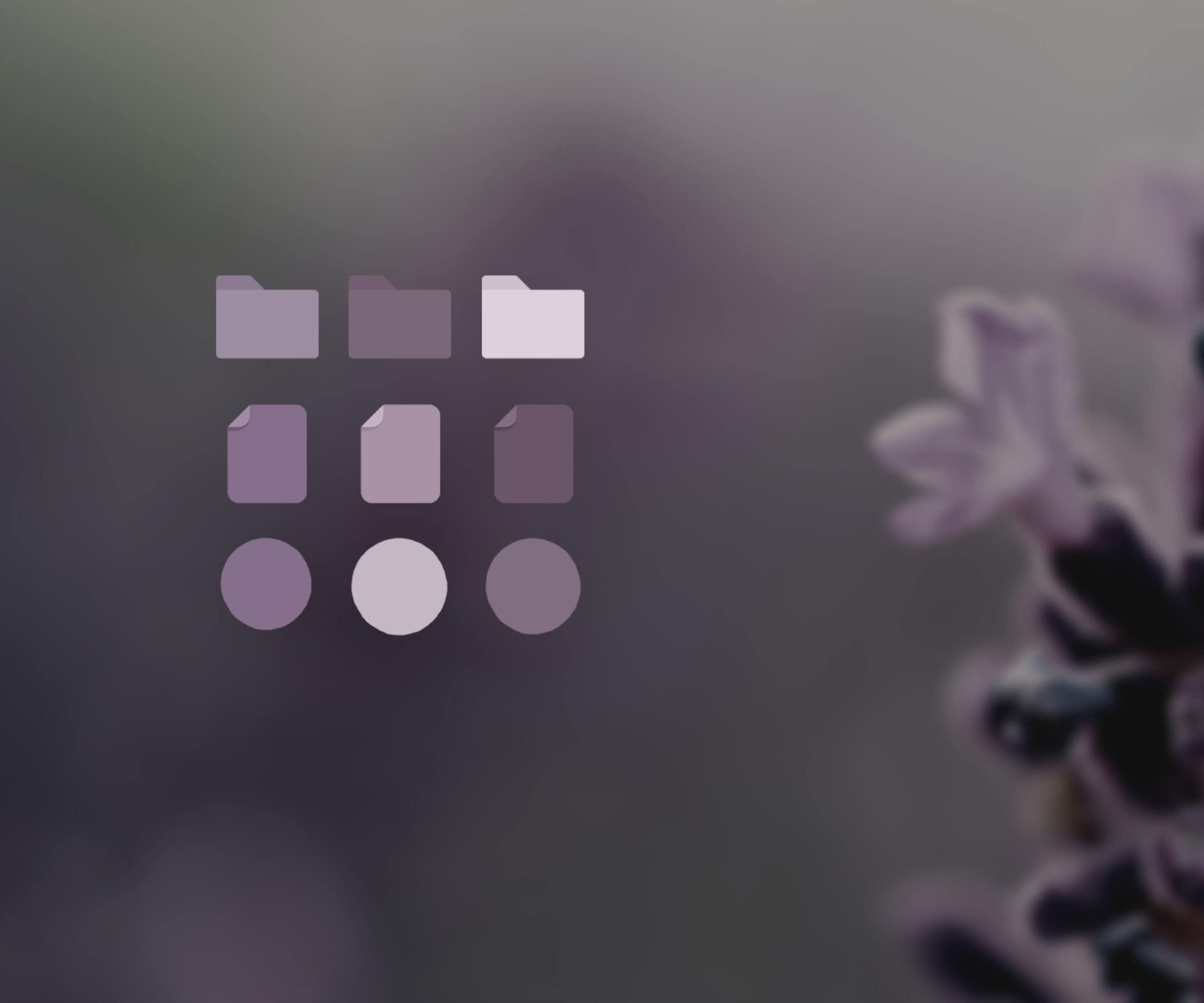 45 Desktop Purple Icons with Free Wallpaper Organizer for | Etsy