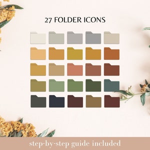 81 Fall Desktop Icons for MacBook and WINDOWS, Autumn Circle, Folder ...