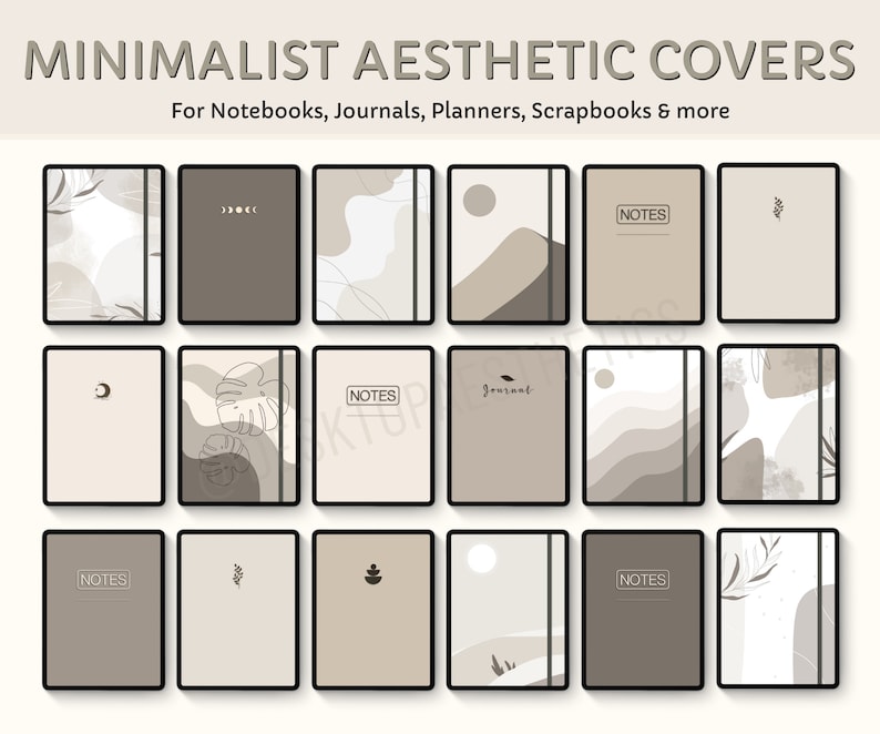 20 Minimalist Boho Digital Notebook Covers | Goodnotes Digital Covers ...