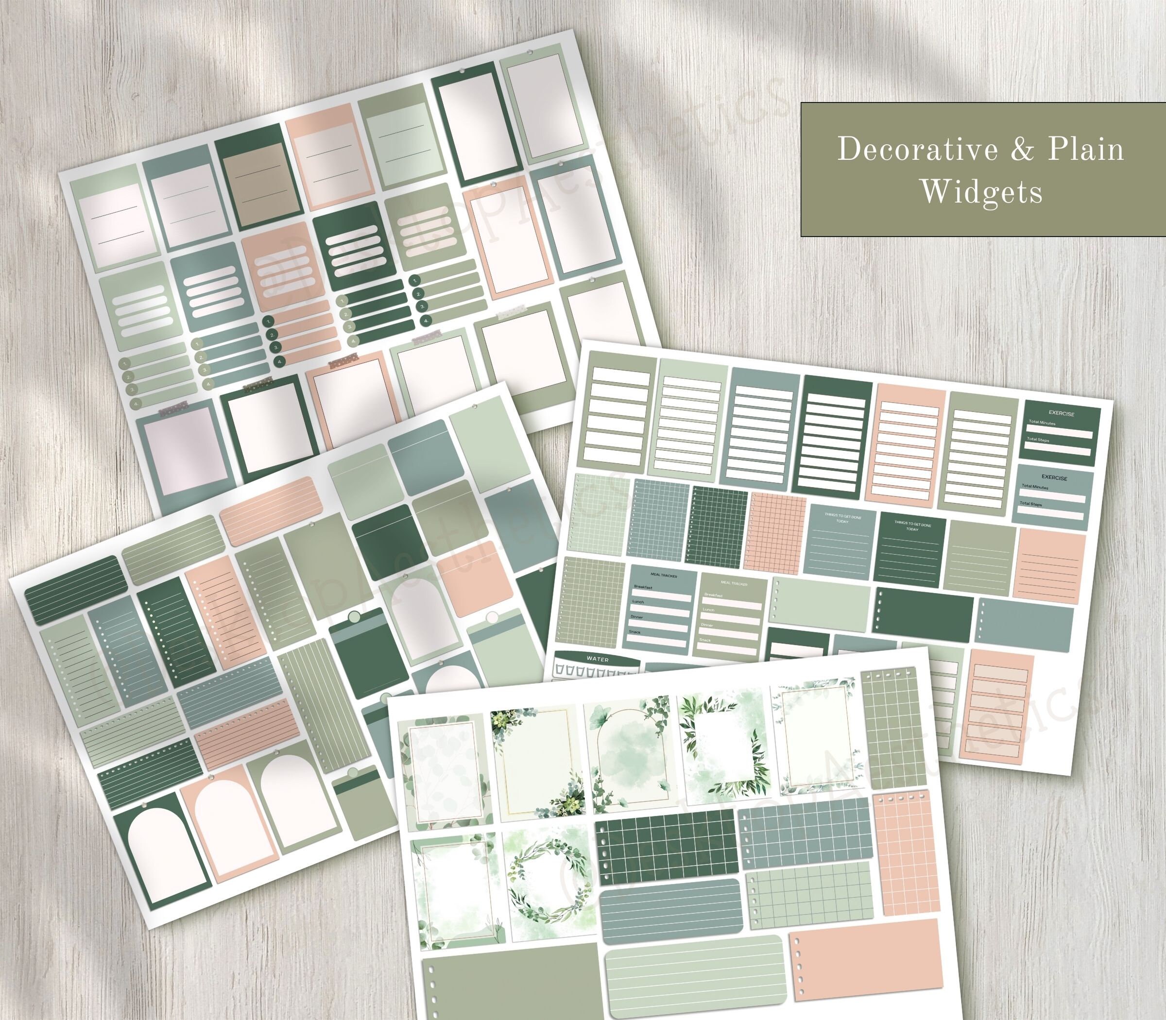 650 Botanical Digital Stickers BUNDLE, Pre-cropped Goodnotes Stickers ...