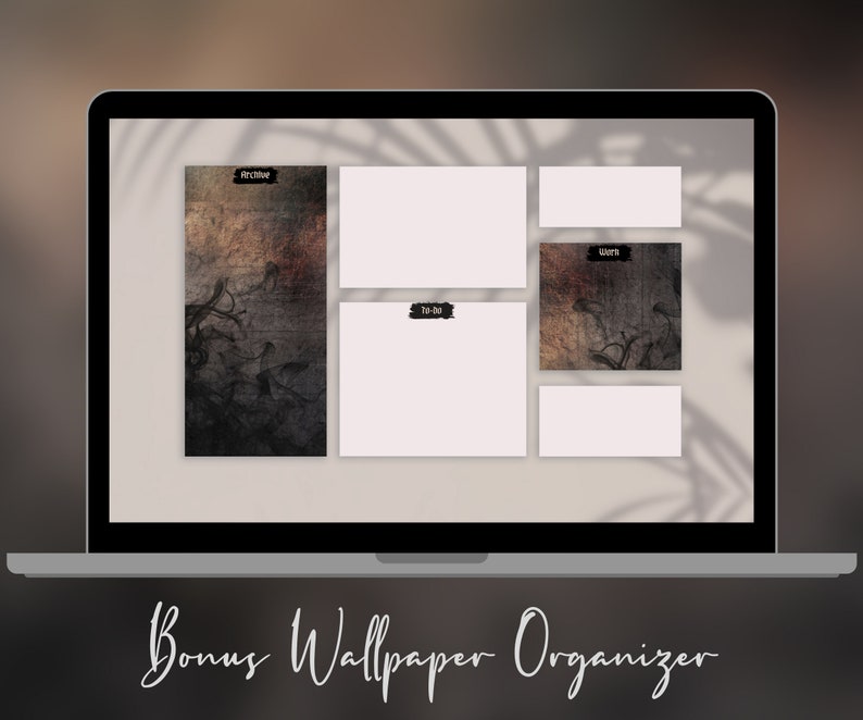 36 Gothic Desktop Folder Icons With Free Wallpaper Organizer | Etsy