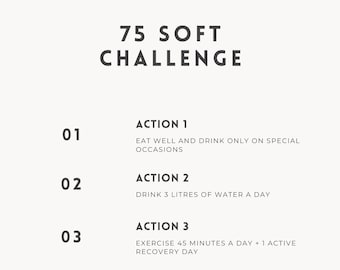 75 Soft Challenge Printable, Fitness Tracker, PDF, Easy to Print - Etsy
