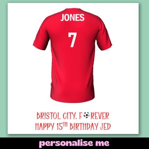 Bristol City Football Birthday Card - Etsy UK