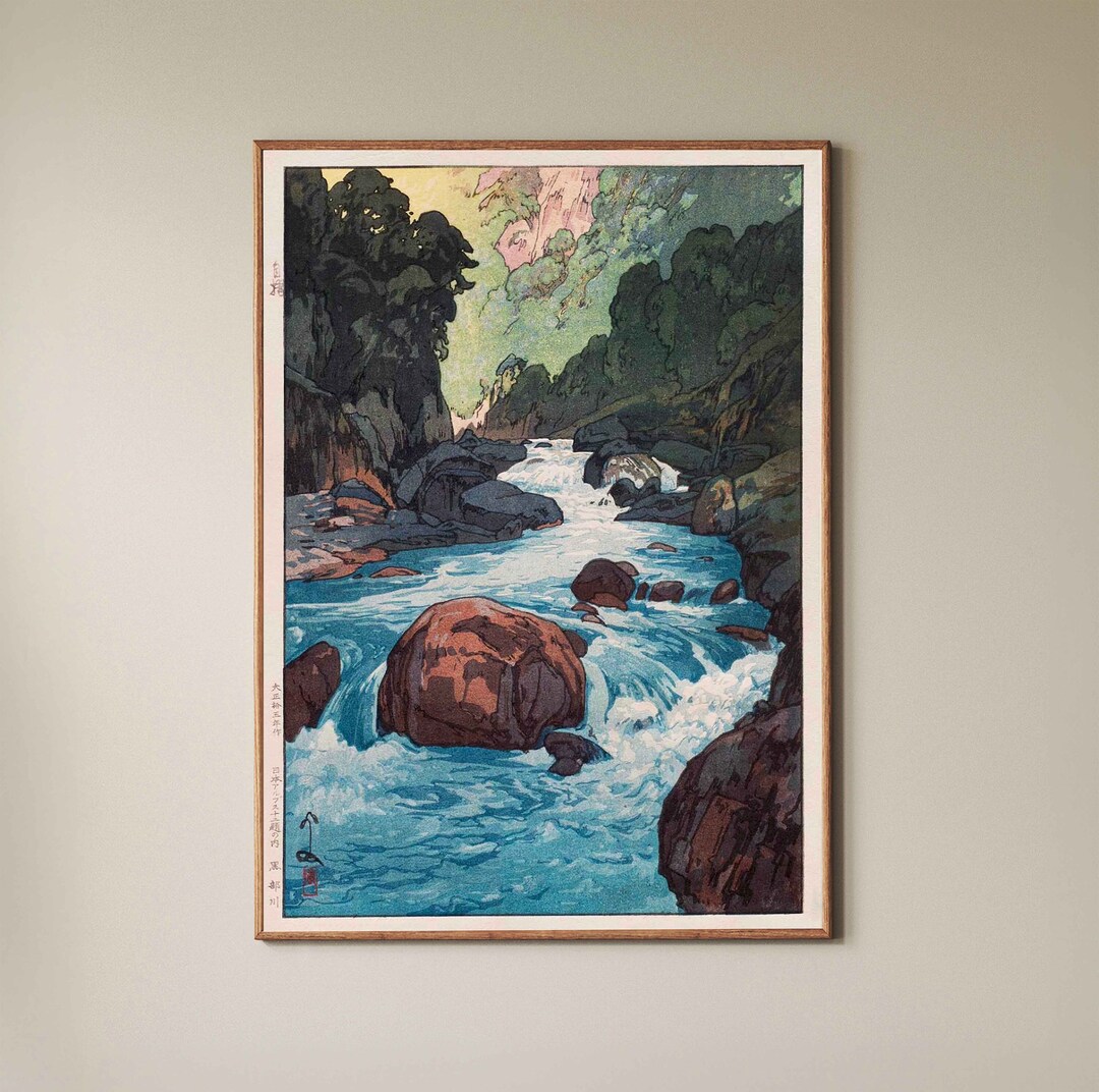Kurobe River by Yoshida Hiroshi Print Japan Poster Vintage Wall ...