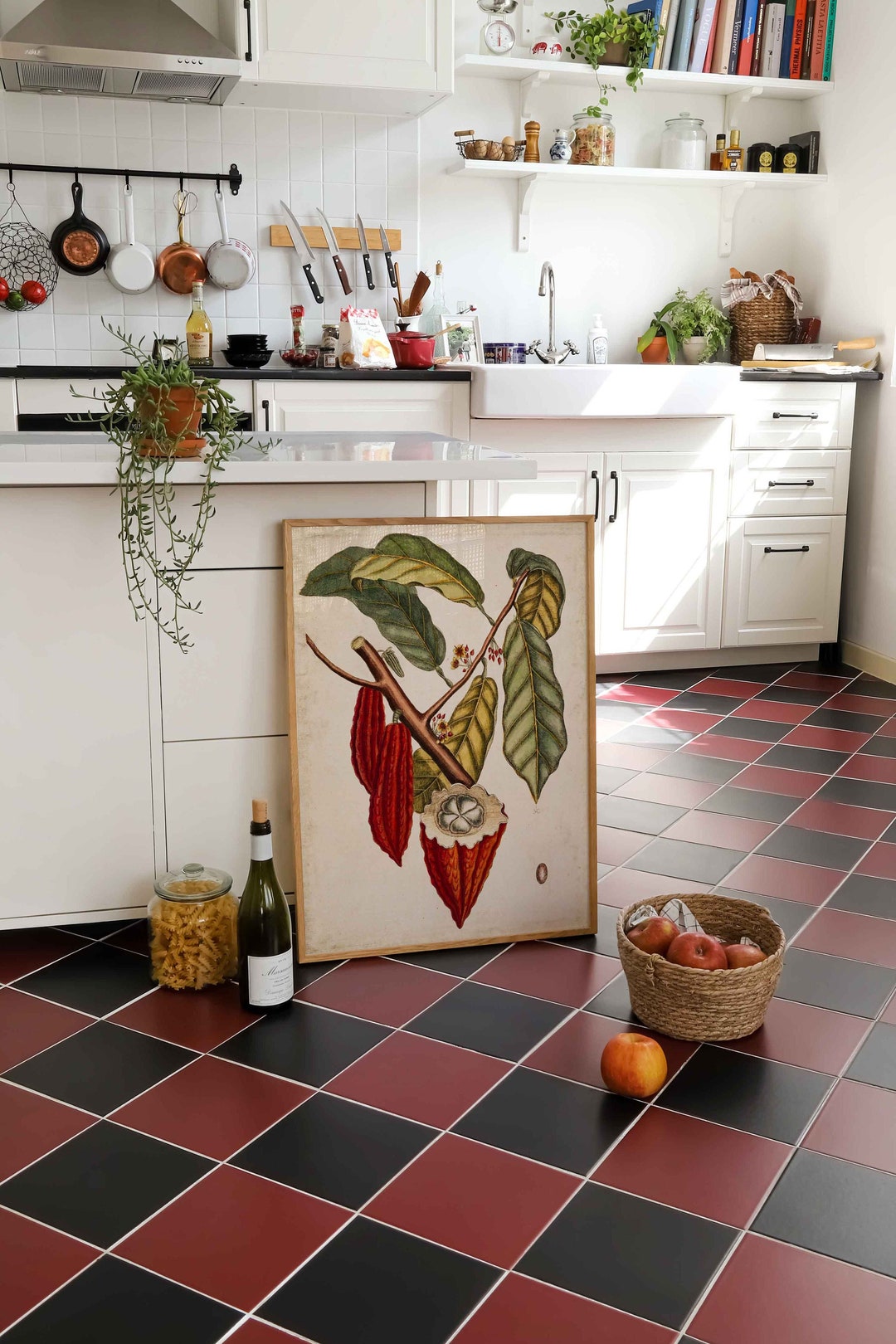 Cocoa Plant Vintage Print Theobroma Cacao Poster Chocolate Botany Wall ...