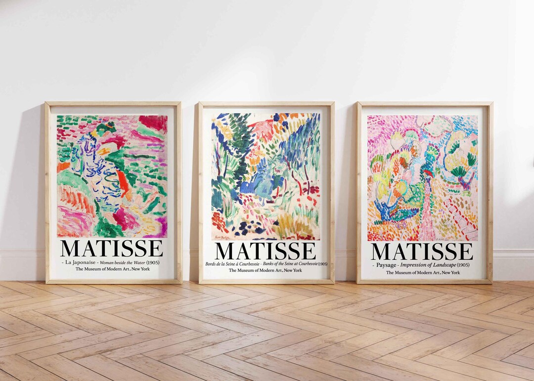 Henri Matisse 3 Poster Set Matisse Vintage Museum Poster Gallery Wall ...